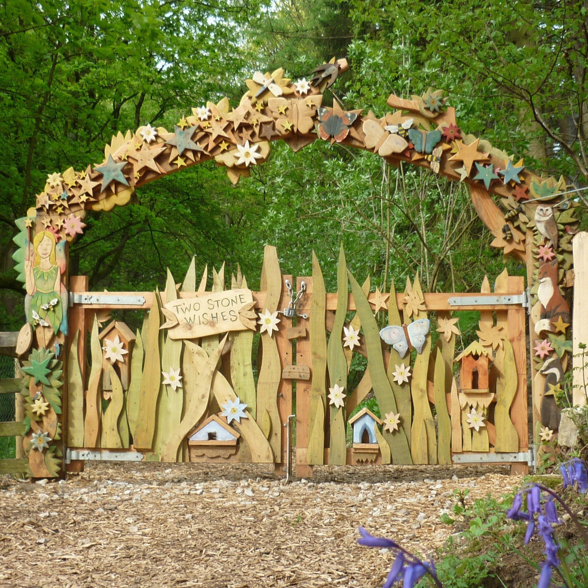 Hand-Carved Fairy Trail Arch — Oak, Cedar & Larch, Yorkshire Dales