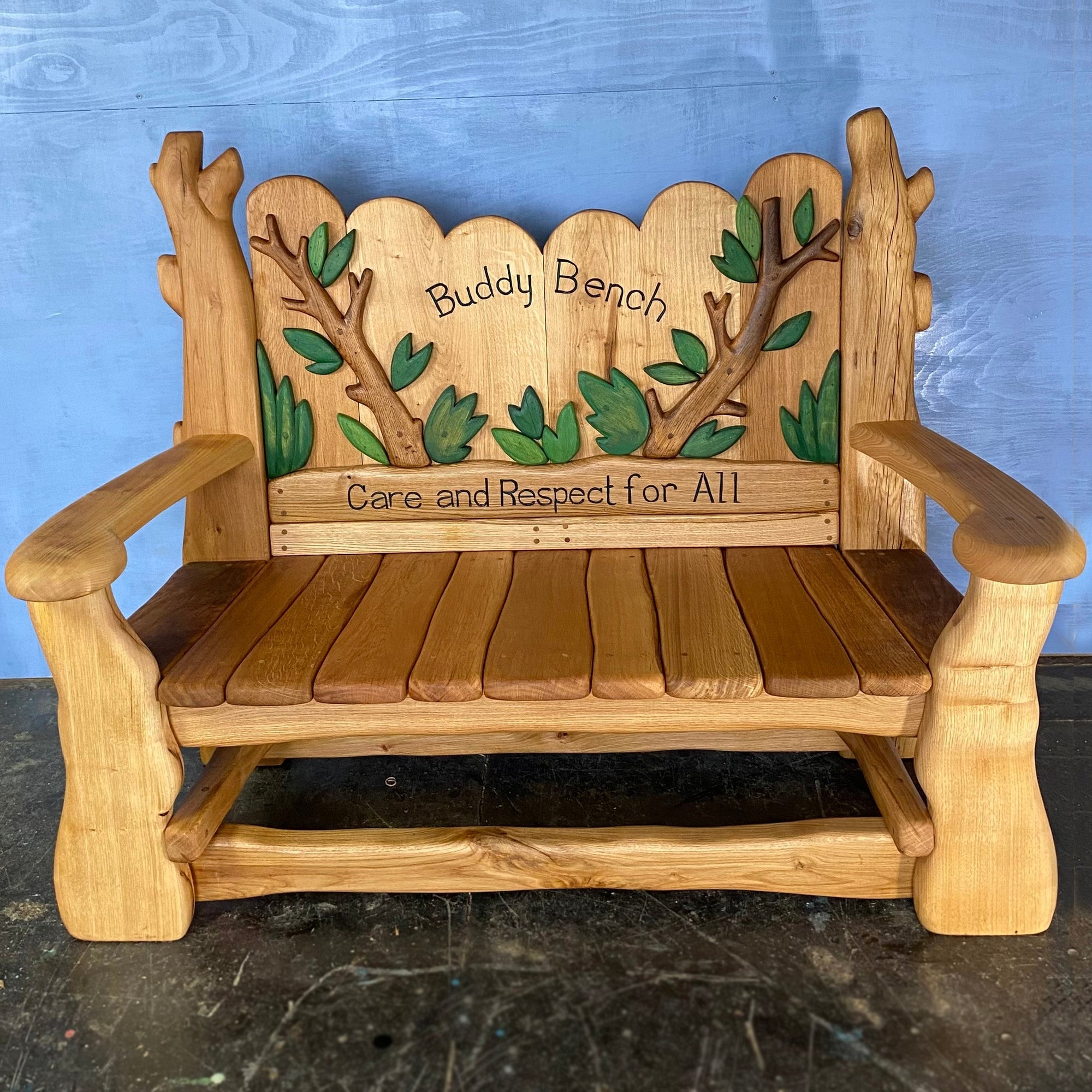 School Playground Buddy Bench - Sustainable Oak Bench for Friendship