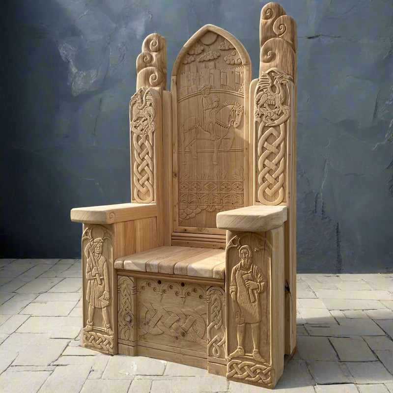 Viking Thrones and Benches – Handcrafted Wooden Norse Inspired Furniture