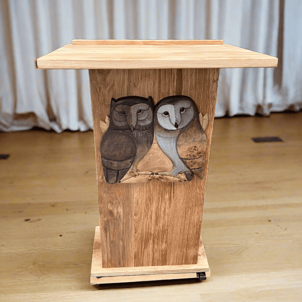 Owl School Lectern on Wheels | Free Ranging Designs